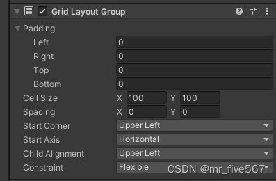 Unity 网格布局控件 Grid Layout Group Unity 网格布局控件 Grid Layout Group