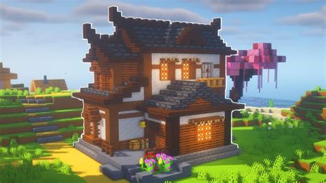 Japanese Village House Minecraft Tutorial 1280x720