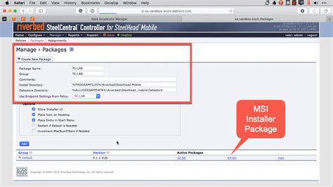 SaaS Accelerator Configuration Application Acceleration And Optimization Riverbed