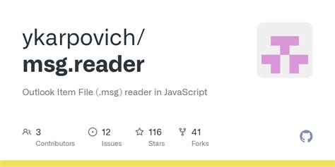 Github Ykarpovichmsgreader Outlook Item File Msg Reader In