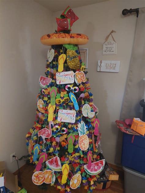 Summer Vibes Tree Holiday Christmas Tree Creative Christmas Trees