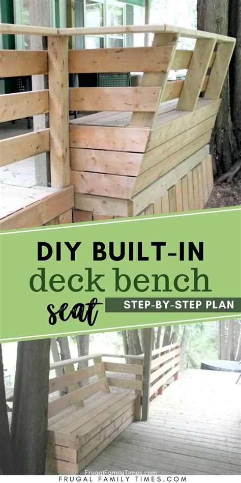 How To Make A Deck Rail Bench Simple DIY Builtin Deck Bench Seating Tutorial This DIY Life