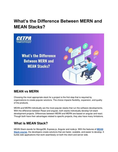 Ppt Whats The Difference Between Mern And Mean Stacks Powerpoint