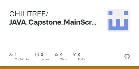 Github Chilitreejavacapstonemainscreenver3