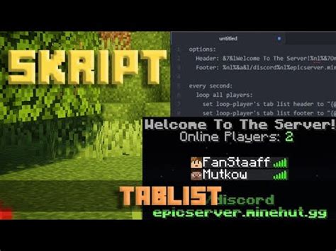 How To Make A Tablist Minecraft Skript Tutorial YouTube