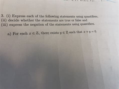 solved 3 i express each of the following statements using