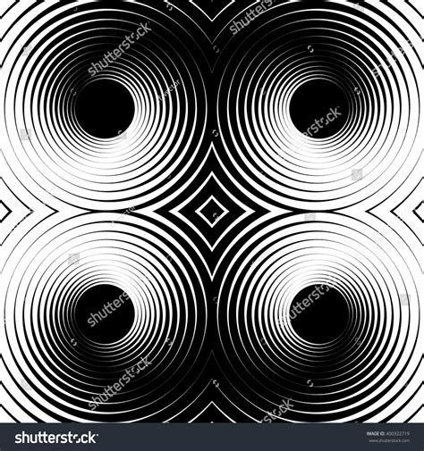 Symmetrical Repeatable Pattern Concentric Circles Rings Stock Vector Royalty Free 400322719