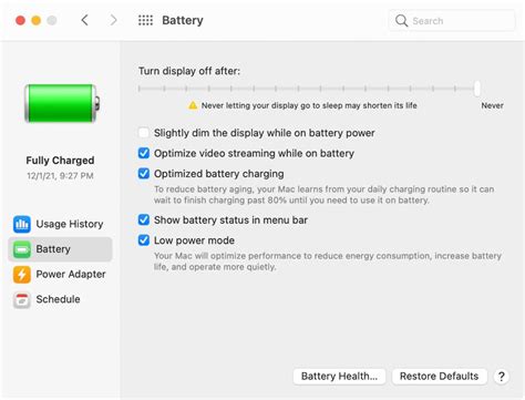How To Enable Low Power Mode In Macos Monterey Macworld