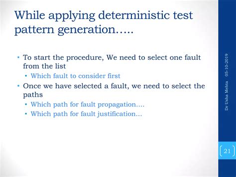 Deterministic Test Pattern Generation D Algorithm Of Atpg Testing