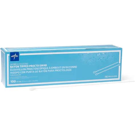Medline Non Sterile Procto Swab W Rayon Tip 16l 100 Per Box 5 Boxes Per Case