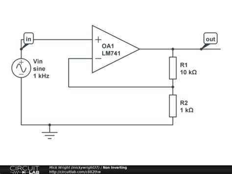 Non Inverting Circuitlab