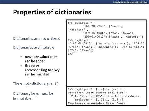 Introduction To Computing Using Python More Builtin Container