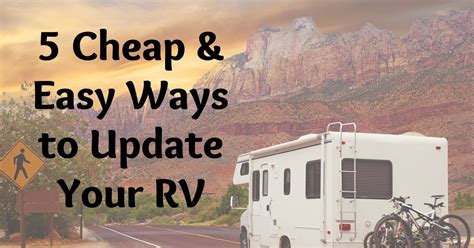 5 Cheap And Easy Ways To Update Your RV Boondockers Welcome