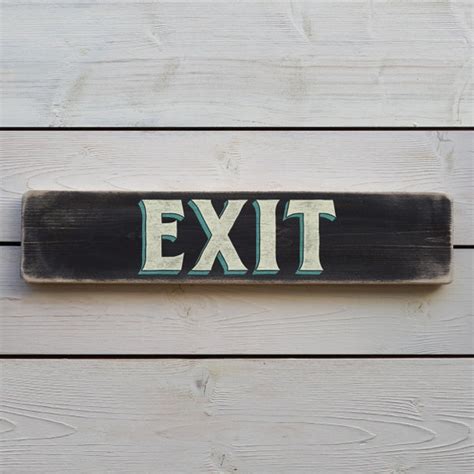 Exit Sign Etsy UK