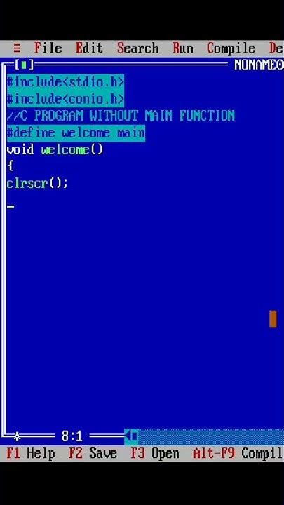 C Program Without Main Function In Turbo C Tamilprogramming0630