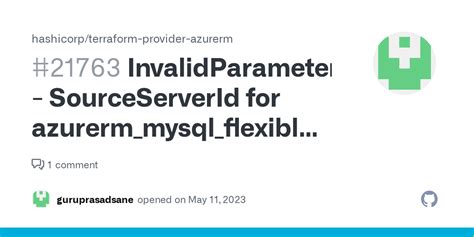Invalidparametervalue Sourceserverid For Azurermmysqlflexible