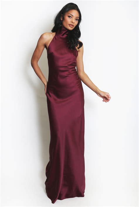 Satin Halter Neck Maxi Dress Buy Fashion Wholesale In The Uk
