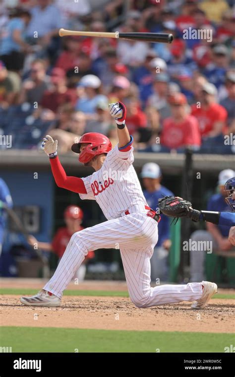 Clearwater Fl Philadelphia Phillies Shortstop Trea Turner 7 Loses His Bat After Grounding