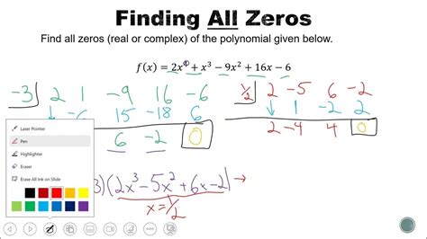 Finding All Zeros Of A Polynomial Real Or Complex Youtube