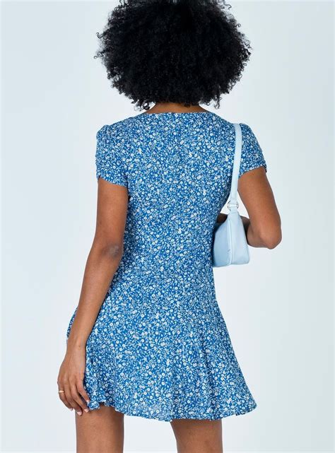 The Sting Mini Dress Blue Pink Clair De Lune