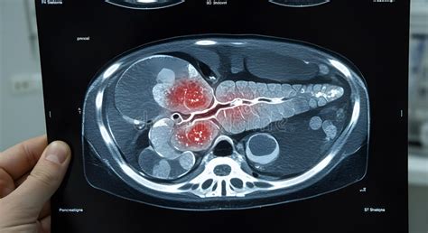 Medical Imaging Analysis Pancreatic Cancer Detection Ct Scan Results Stock Illustration