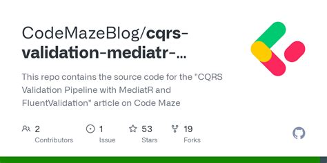 Github Codemazeblogcqrs Validation Mediatr Fluentvalidation This Repo Contains The Source