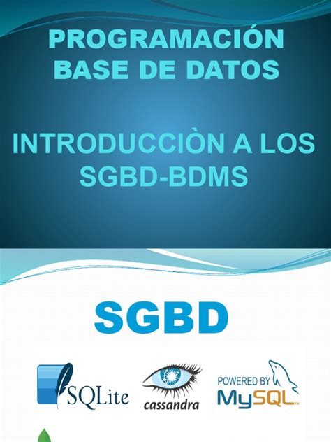 Introducción Sgbd Pdf