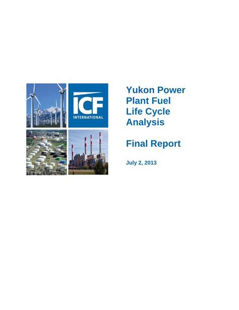 Pdf Yukon Power Plant Fuel Life Cycle Analysis Final Report Marbek Fina… · A Natural Gas Life