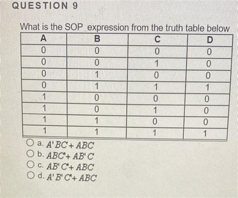 Solved Question 7 Variable Complement And Literal Are All