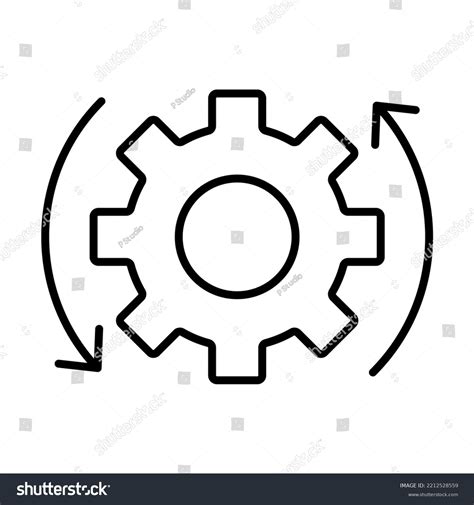easy operation process icon vector gearwheel stock vector royalty free