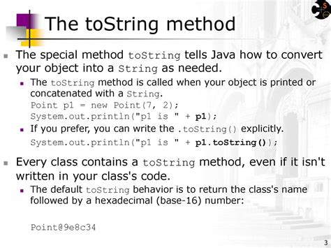 Special Instance Methods Tostring Ppt Download