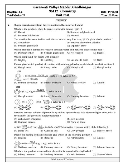 Unittestd19 Oct 2024 Pdf Ether Organic Compounds