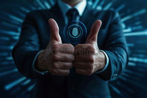business man hand interacting with a futuristic digital interface stock