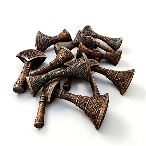 Premium Photo Wooden Axes 3D Rendered 710 Textures Matching Materi