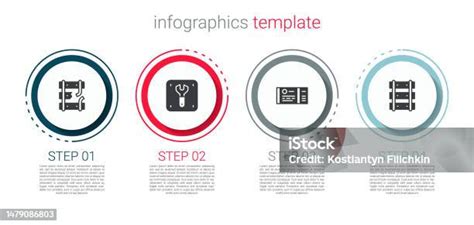 철도에 깨진 레일 수리 기차표 및 철도 철도 트랙을 설정합니다 비즈니스 인포그래픽 템플릿입니다 벡터 Crash Site에 대한