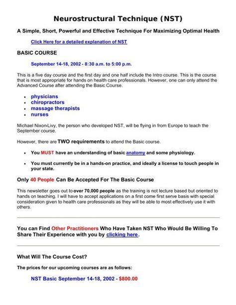 Nst Neurostructural Technique Advancing Chiropractic