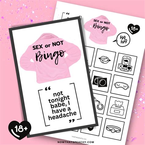Sex Or Not Bingo Game Printable Instant Download Bachelorette Hens Parties 18 Adult Now That