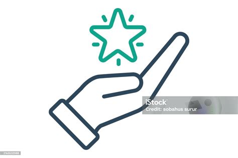 충성도 아이콘 별과 함께 보상과 관련된 아이콘입니다 선 아이콘 스타일입니다 비즈니스 요소 벡터 일러스트 레이 션 개념에 대한 스톡 벡터 아트 및 기타 이미지 Istock