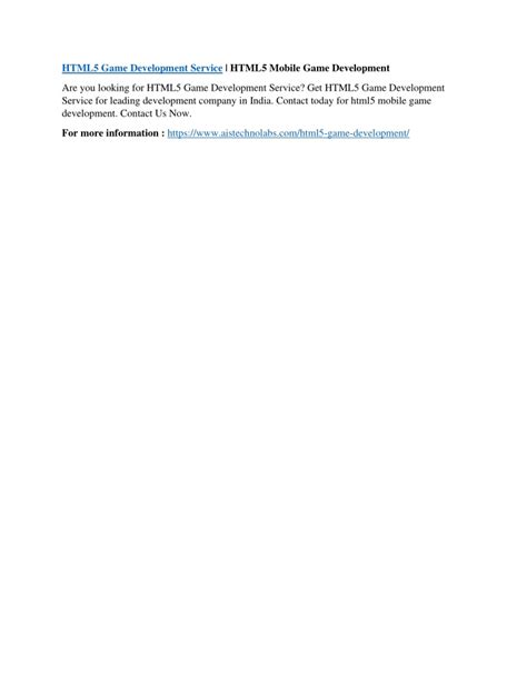 ppt html5 game development html5 mobile game development powerpoint