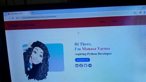 Manasa M On Linkedin Task 58 Prepared A Portfolio Webpage By Using