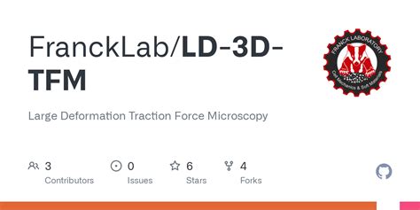 github francklab ld 3d tfm large deformation traction force microscopy