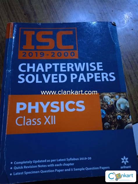 buy isc chapterwise solved papers physics class 12 2019 20 book in