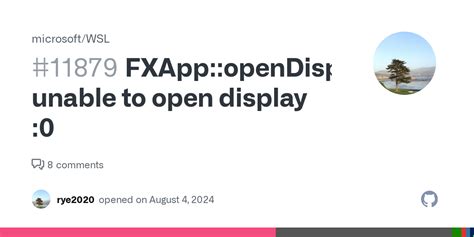 Fxappopendisplay Unable To Open Display 0 · Issue 11879
