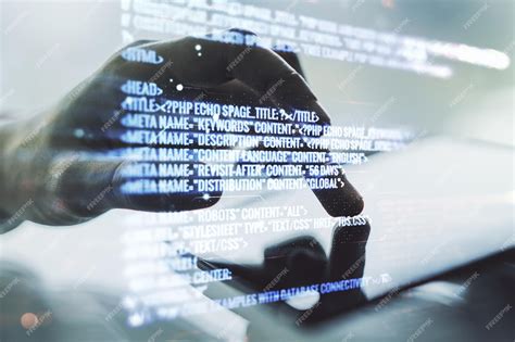 Premium Photo Abstract Creative Coding Illustration With Finger