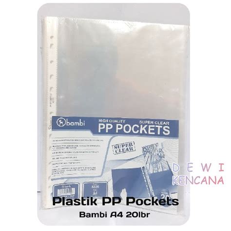 Jual Plastik Pp Pockets A4 Bambi 5220 Isi 20 Lembar Shopee Indonesia