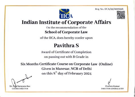 Pavithra Sivasankar On Linkedin Corporatelaw Iicadelhi