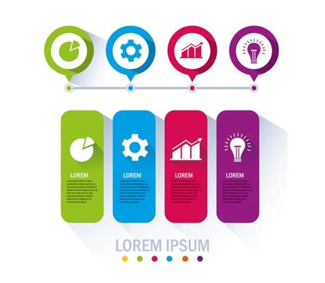 Isolated Workflow And Infographic Design Vector Art At Vecteezy