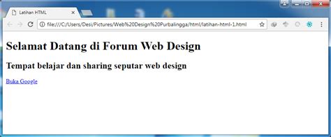 Tutorial Belajar HTML Membuat Link Pada HTML Web Design Purbalingga