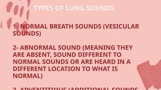 Lungspresentation Definition Sounds Types Pptx