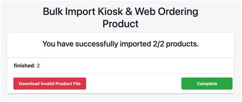 Bulk Importing Products Into Web Ordering App Epos Pos System